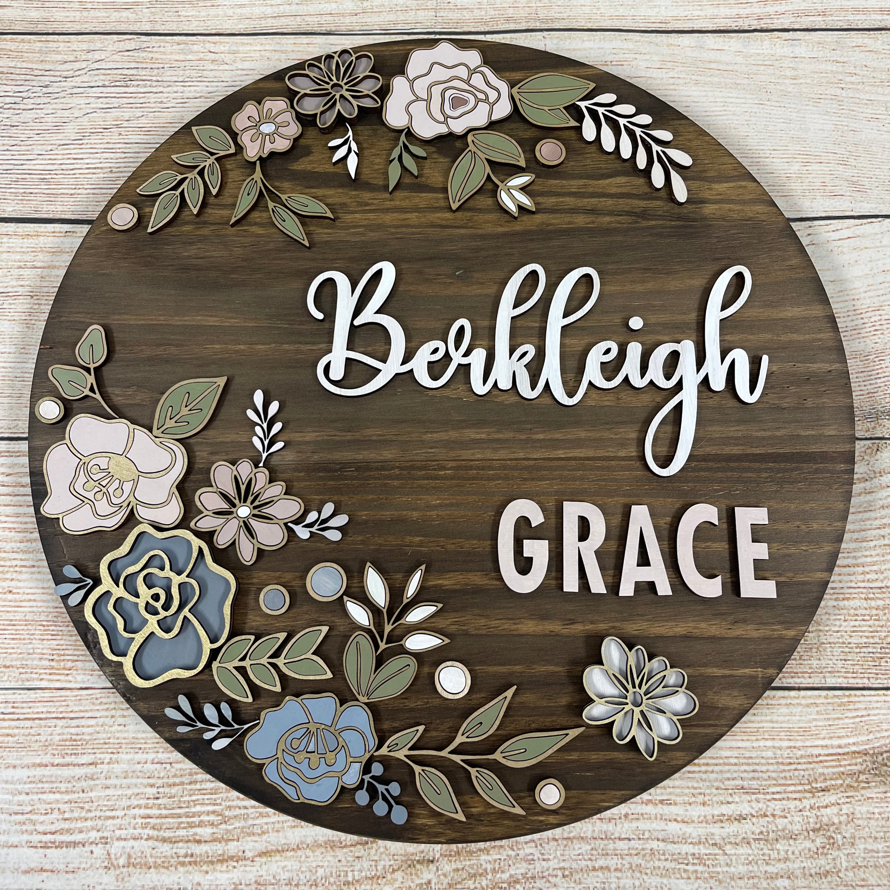 Baby Wooden Nursery Sign – Southern Pickens